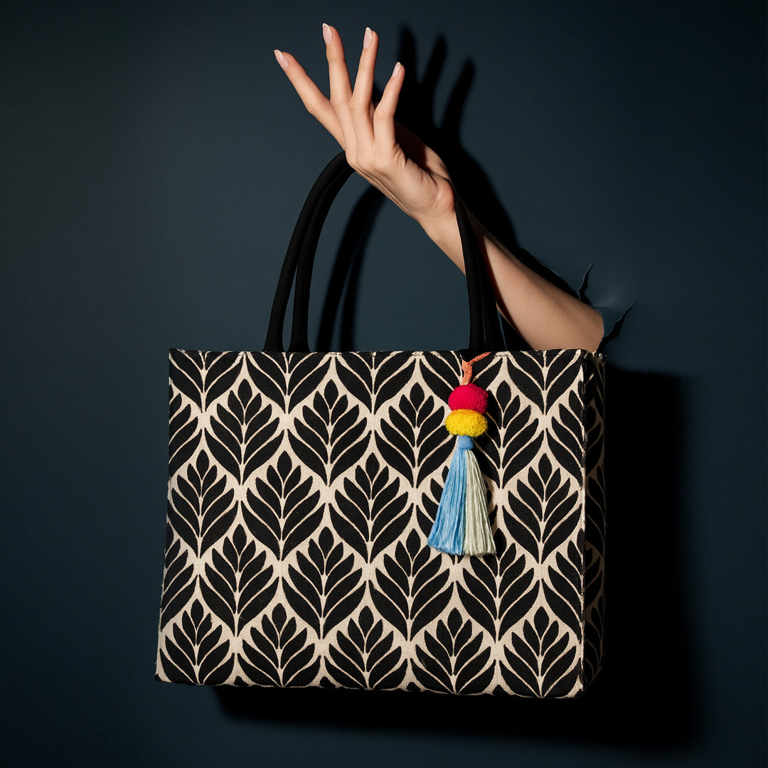 MONOCHROME MUSE TOTE: CHIC. SECURE. STATEMENT. – The Earthbags Store